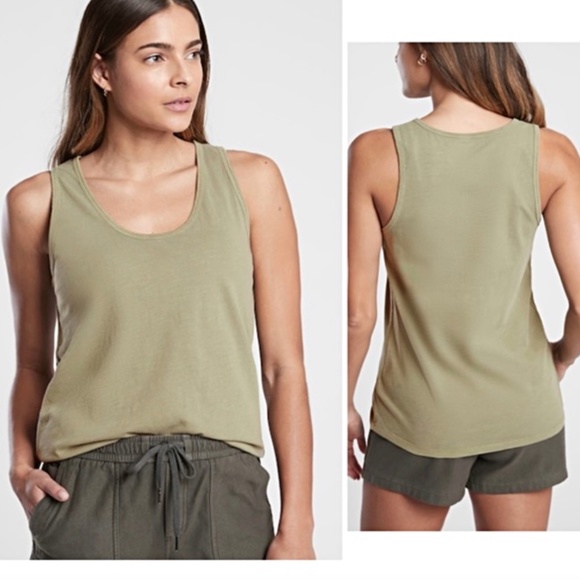 Athleta | Tops | Nwt Athleta Organic Daily Tank Green | Poshmark